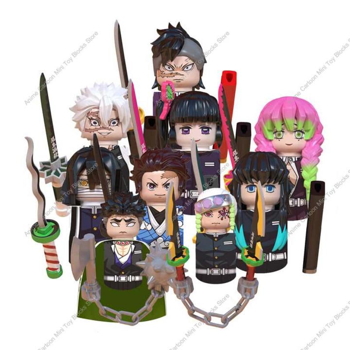 WM6137 Demon Slayer WM6116 Building Blocks Tanjirou Nezuko Uzui Tengen ...