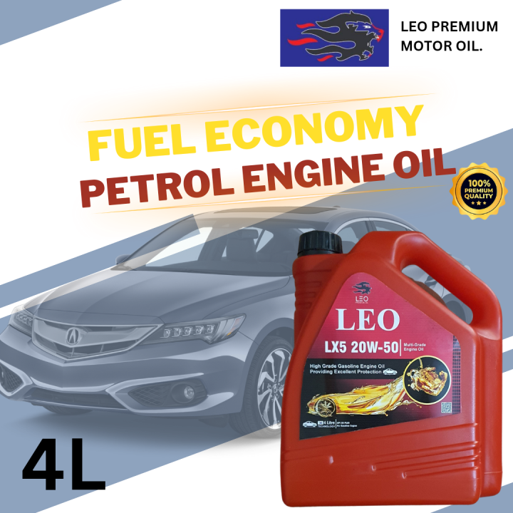 LEO LX5 20W-50 - Multigrade Engine Oil - 4L,Motor Car Engine Oil, LEO ...