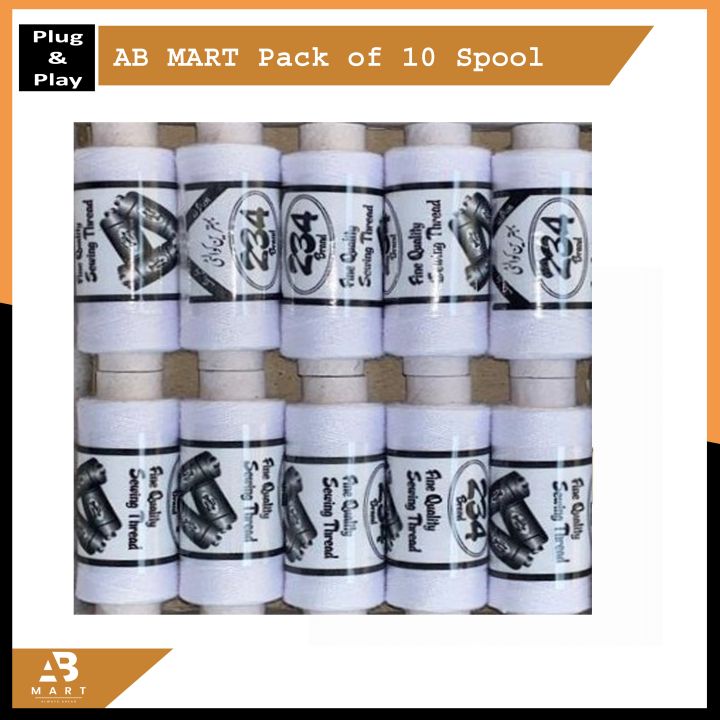 AB Mart | Pack of 10 High Quality 2 ply Nalki Thread Nalki For Suite ...