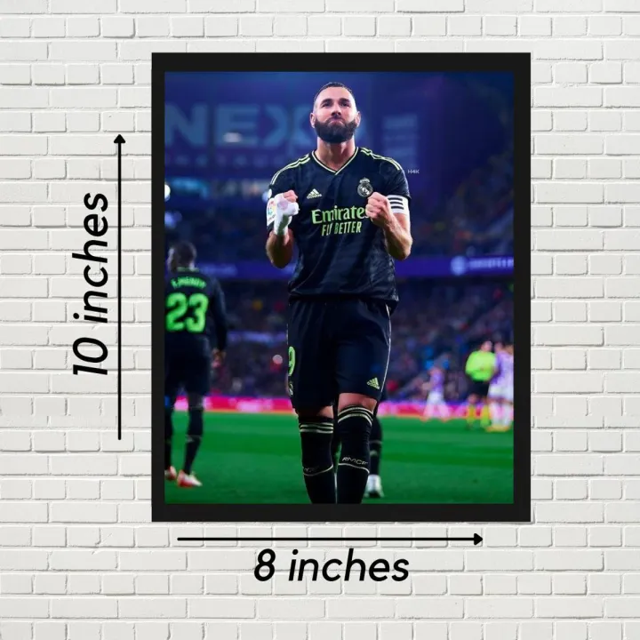 Karim Benzema Aesthetic wall frame Real Madrid Legend | Daraz.pk