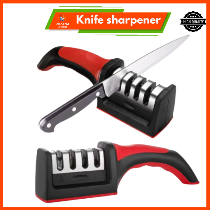 4 in 1 Kitchen Knife & Scissor Sharpener | Adjustable Manual Blade ...