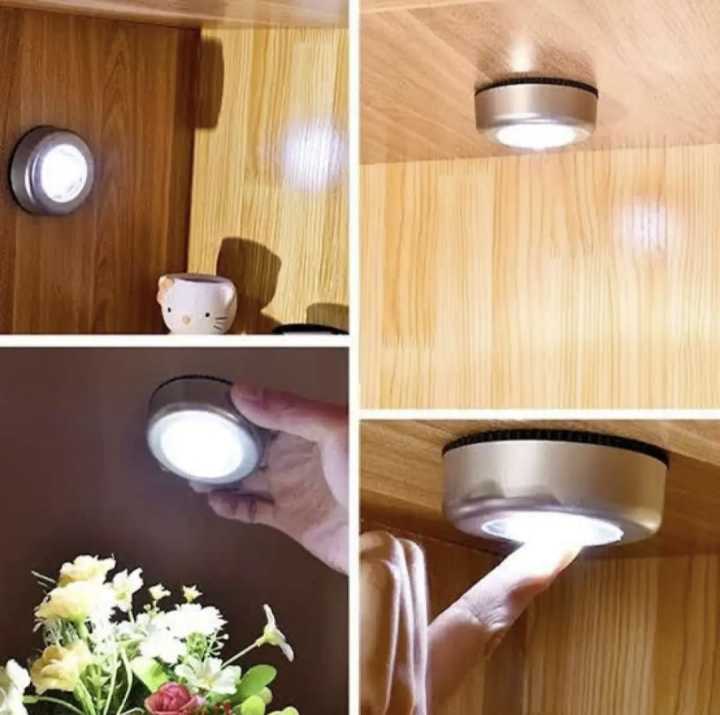 Tap Touch Lamp Led Light Multipurpose Portable 3 LED Battery Powered ...