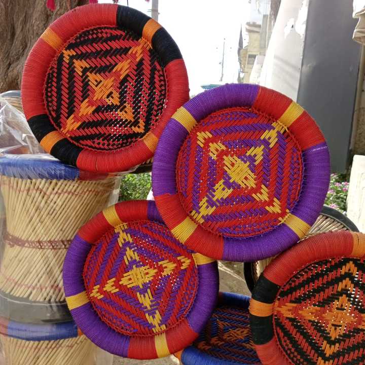 Nature's Comfort: Eco-Friendly Bamboo Mudda Sitting Stool | Hand Made ...