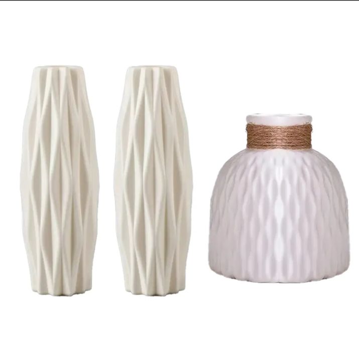 Pack of 3 Plastic non breakable vases | Daraz.pk