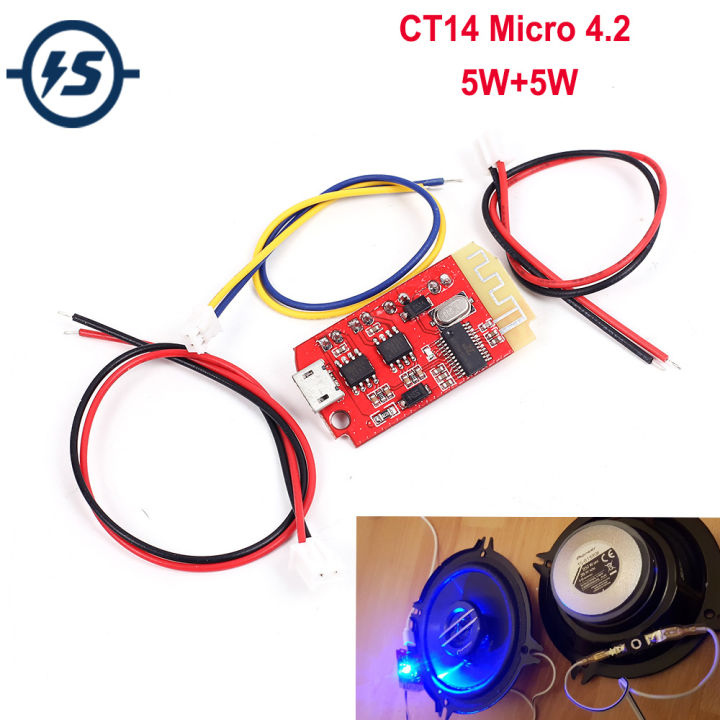 Stereo Bluetooth Board CT14 Micro 4.2 Power Amplifier Module 5VF 5W+5W ...