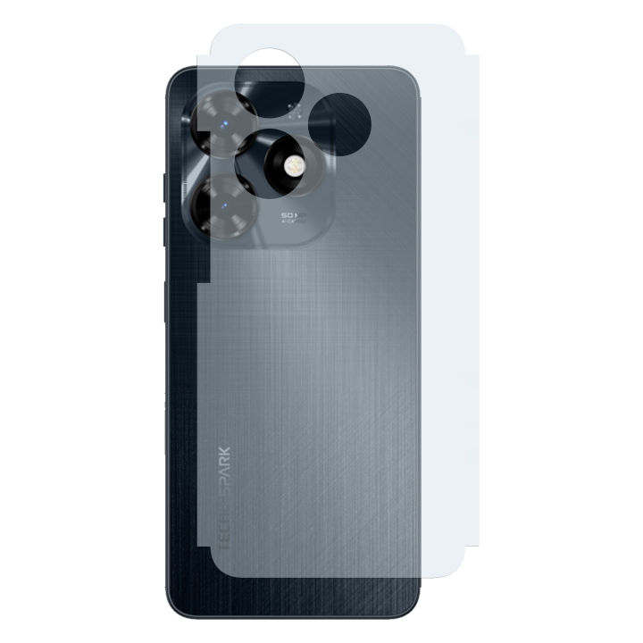 Tecno Spark 20c Back Protector Carbon Fiber Matte Soft Skin Sheet For ...