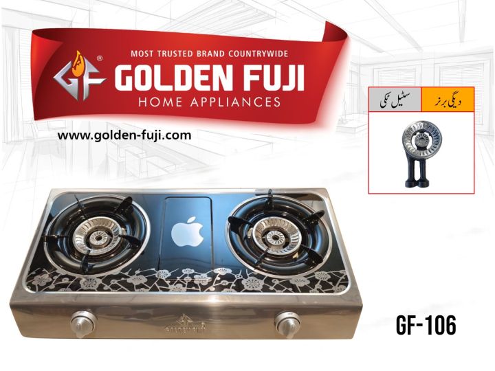 Golden Fuji - 2 Burner Gas Stove - Blue Flame - Auto Ignition - Strong ...