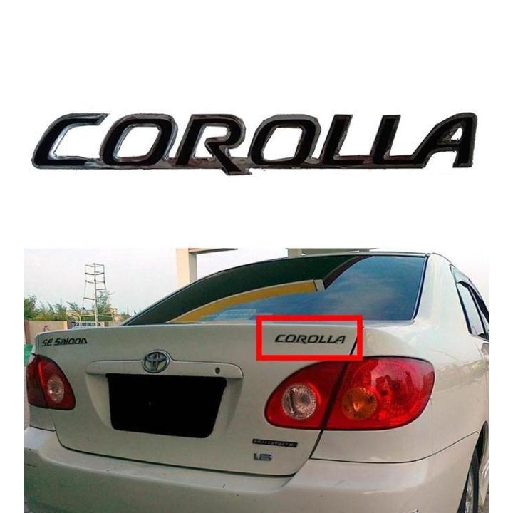 Corolla Monogram Badge - Toyota Car - Silicon Black | Daraz.pk
