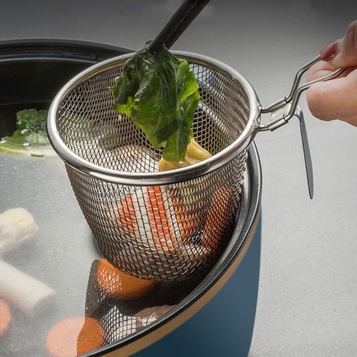Cooking Kitchen Stainless Steel French Fries Fry Basket Mesh Net Food ...