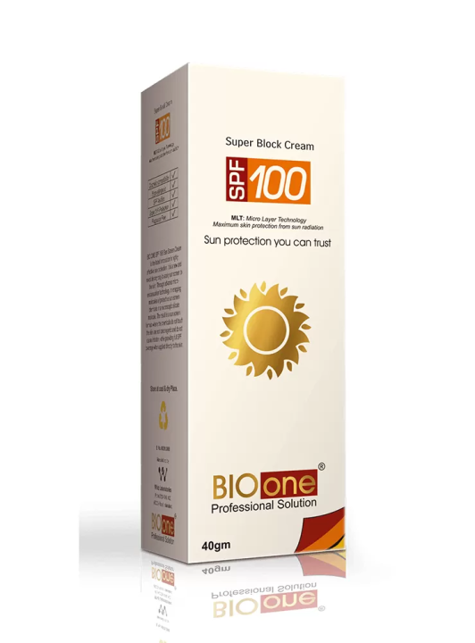 BIOONE SPF 100 SUPER SUN SCREEN CREAM | 40g | Daraz.pk