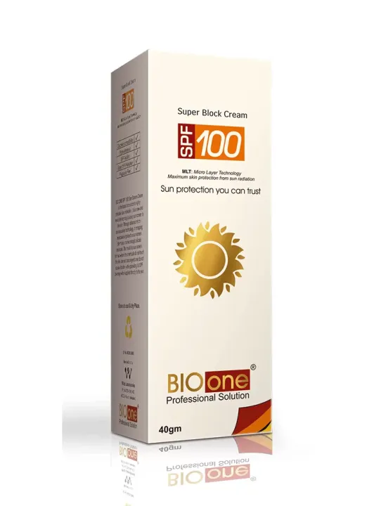 BIOONE SPF 100 SUPER SUN SCREEN CREAM | 40g | Daraz.pk