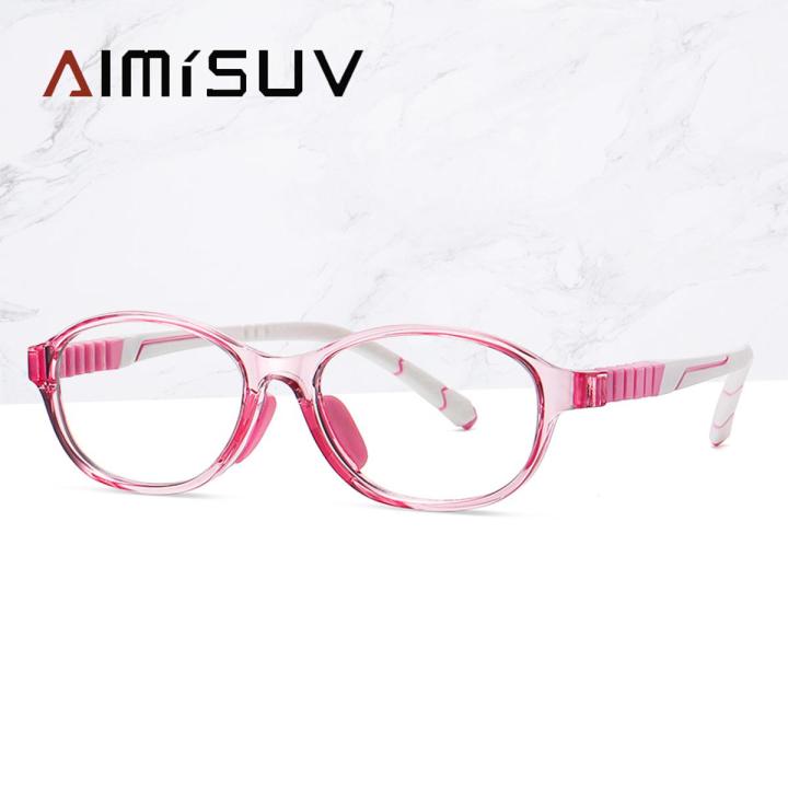 AIMISUV Kids Computer Glasses Flexible Silicone Hyperopia Eyewear Frame ...