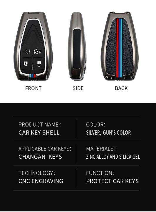 Changan Oshan X7 Remote Protect Cover Zink Alloy With Keychain | Daraz.pk