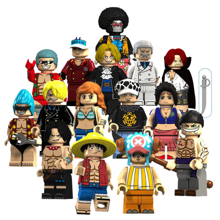 One Piece MOC Series Luffy Chopper Ace Shanks Franky White Beard Garp ...