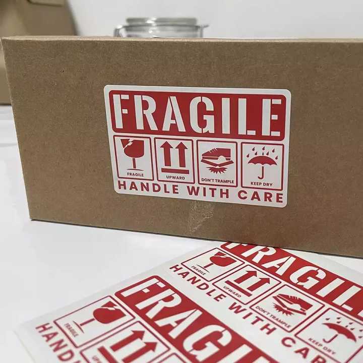 150 Pieces Fragile Stickers Handle With Care Stickers For Sensitive ...