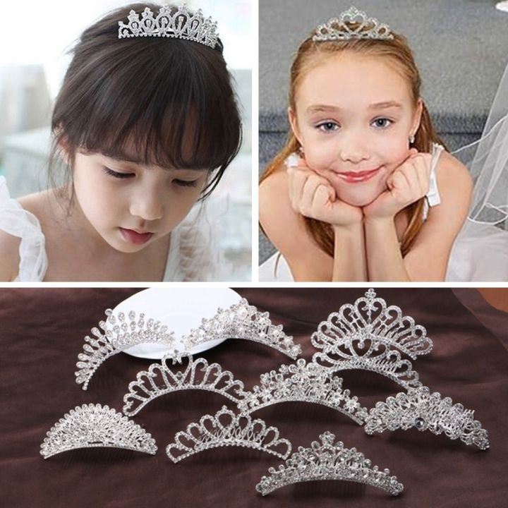 Elegant Alloy Princess Crystal Tiaras Hair Ornaments Rhinestone Crowns ...
