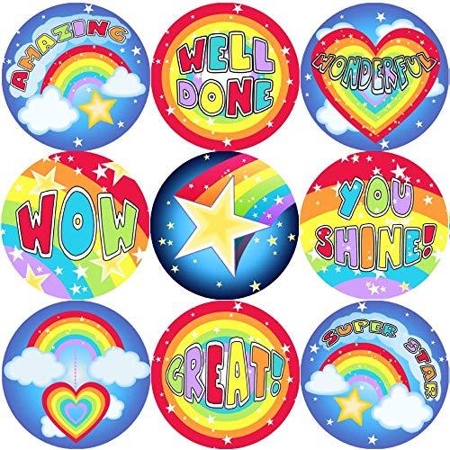 Rainbow and rewards stickers, colorful stickers, Pack of 6 | Daraz.pk