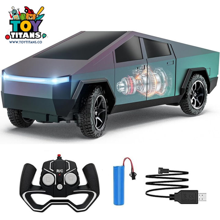 Remote Control Cyber Pickup Truck – All Terrain High-Speed RC Car with ...