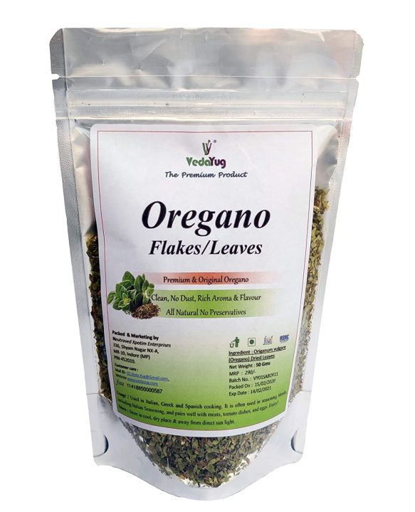 VY VedaYug Dried Oregano Seasonings Flakes for Pizza, Pure Oregano ...