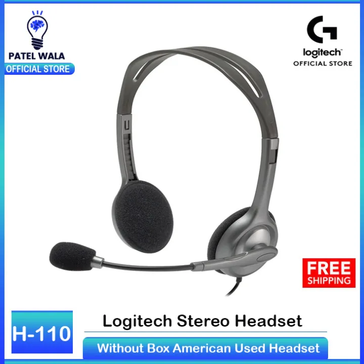 Logi-tech H110 Stereo Headset | Noise Cancelling Mic | 3.5mm Jack for ...