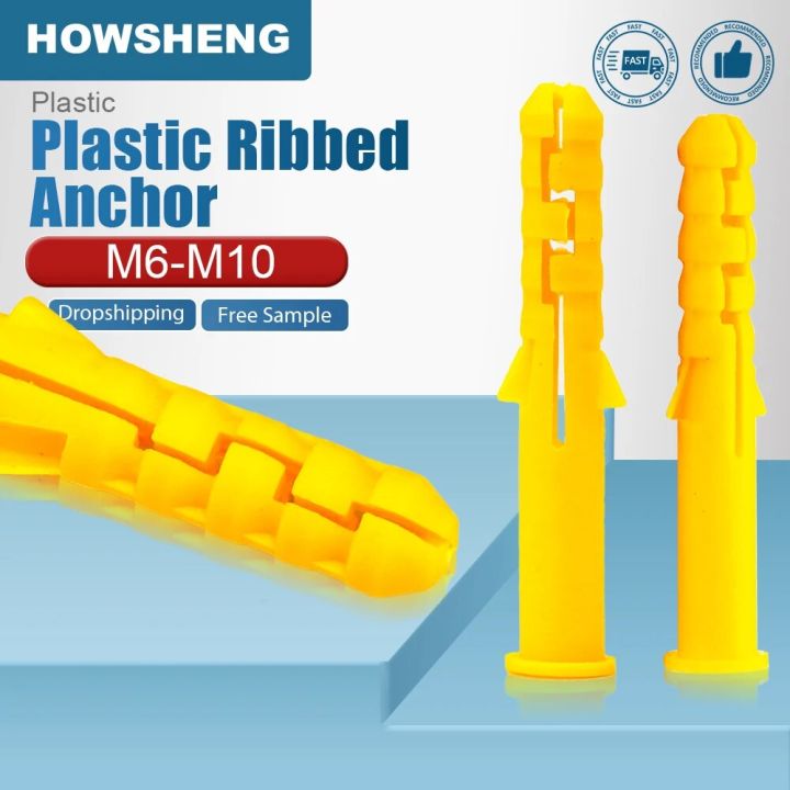 HOWSHENG 20-100pcs Plastic Expansion Pipe Tube Rubber Plug Wall Plugs ...