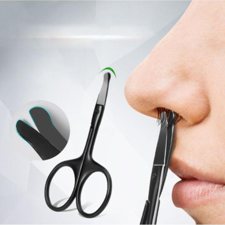 Stainless Steel Professional Nose Hair Scissor Eyebrow Scissor For Men ...