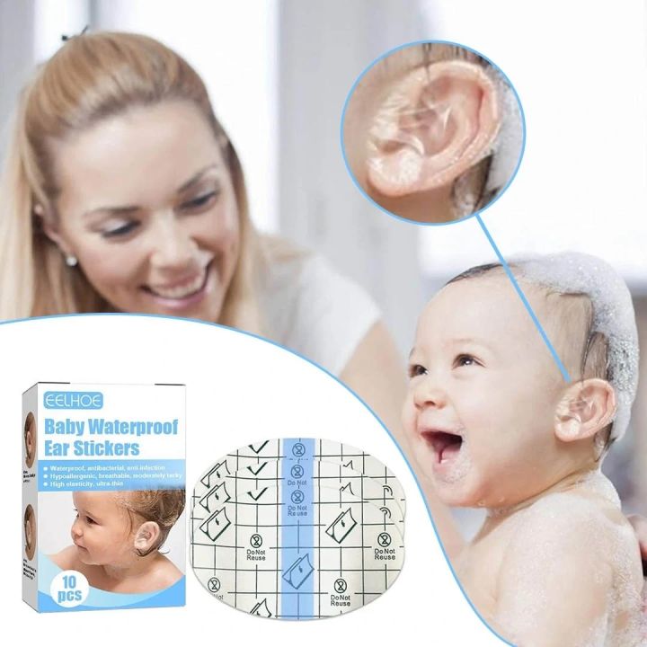 30Pcs Baby Waterproof Ear Stickers Swimming Infant Disposable Nursing ...