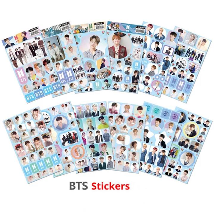 bts cut stickers (one sheet ) | Daraz.pk