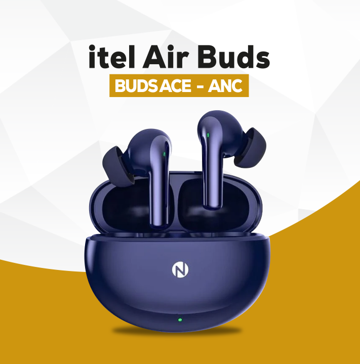 Itel BudsAce ANC, Active Noice Cancellation, 360 Degree Spatial Sound ...