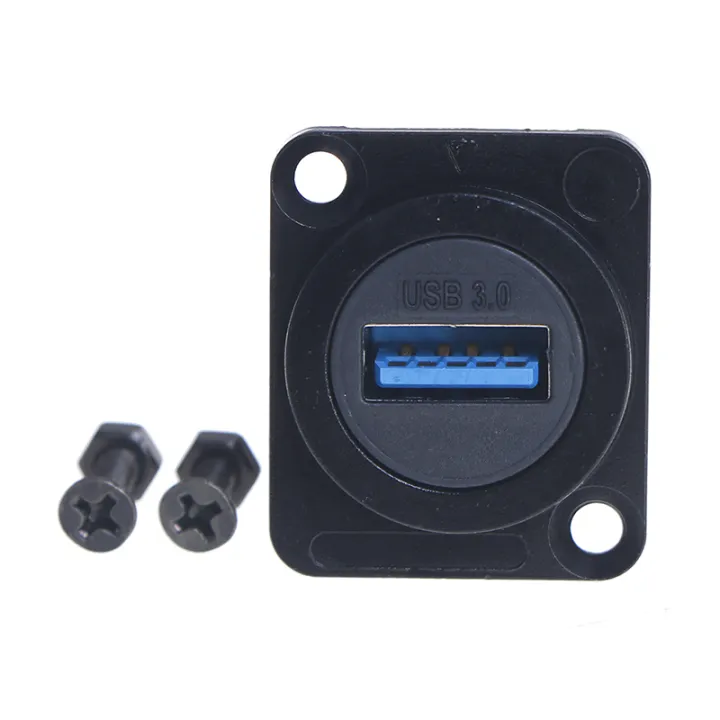 D type Metal USB Socket Double Pass Connector USB 3.0 Connector Panel ...