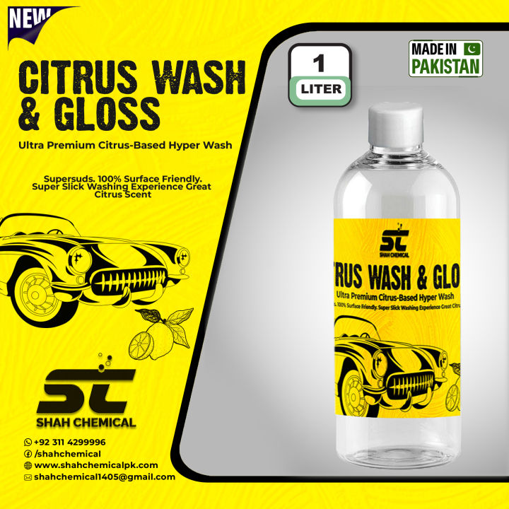 Citrus car wash & wax shampoo - 1 litre | Daraz.pk