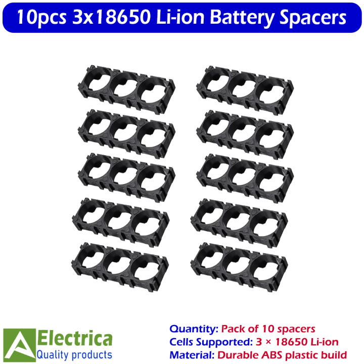 10pcs 3x18650 Battery Cell Spacer Holders for DIY Li-ion Pack Assembly ...