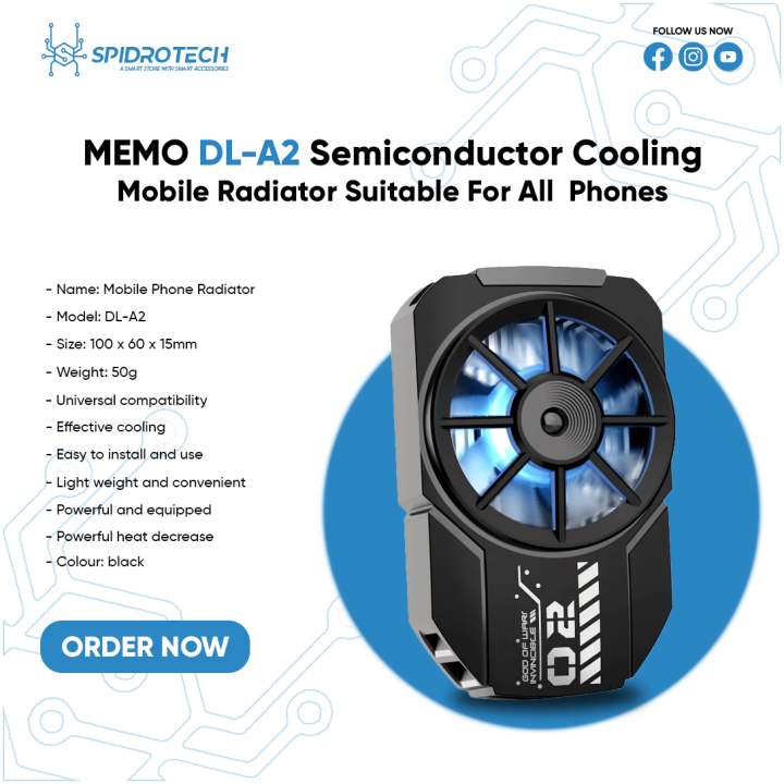 Memo Orignal DLA2 Portable Mobile Phone Radiator Phone Cooling Fan ...