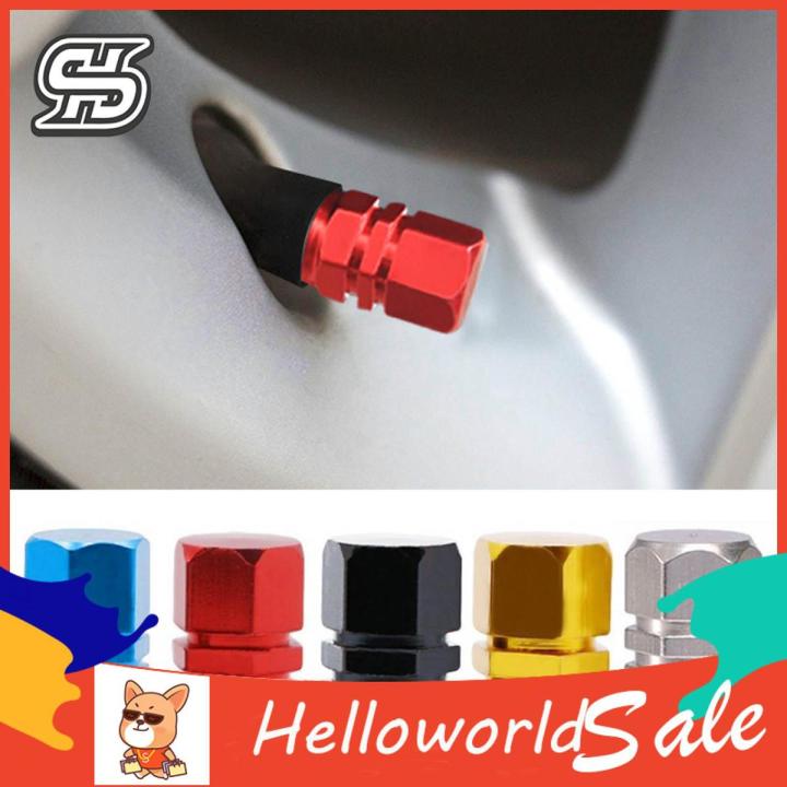 HelloWorld Air Valve Hat Electrical Conductivity Auto Wheel Tire Valve ...