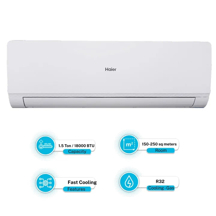 Haier Air Conditioner 1.5 Ton 18CFCM (Turbo Cool Series) 10 Years Warranty Free Installation ...