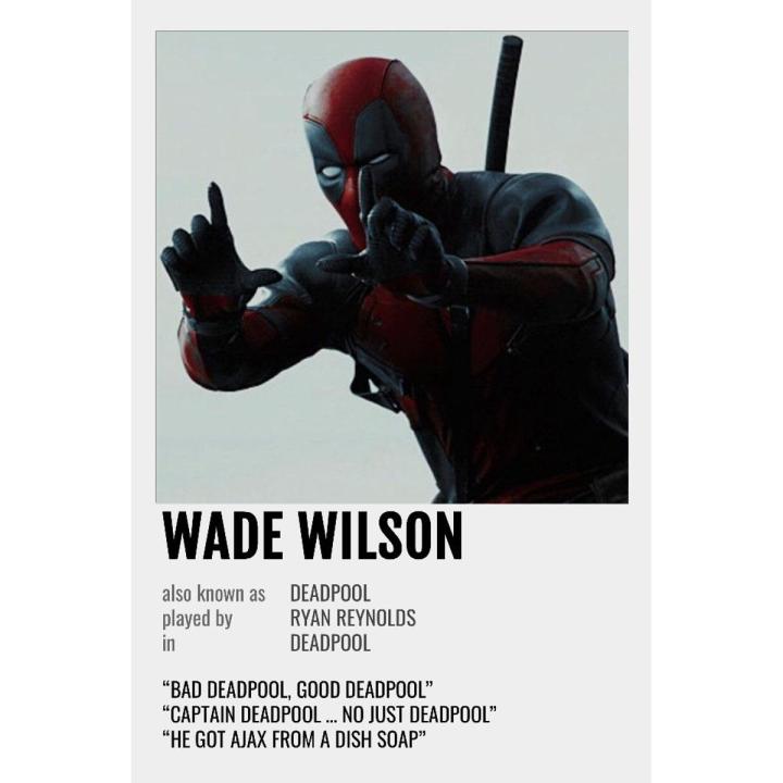 Deadpool by the Marvel MCU 2.0 Fan Posters Vinyl Paper Quotes Vintage ...