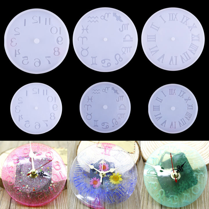 Silicone Mold Clock For Jewelry 10/15cm Clock Resin Silicone Mould ...