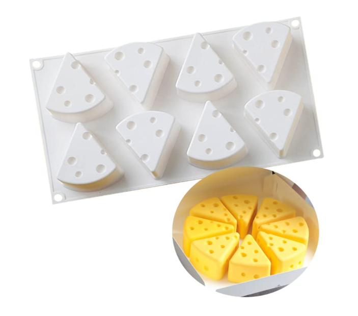 Cheese Mould Tray 8 Cavity Silicone Mousse Cake 8-Piece Cheesecake Ice ...