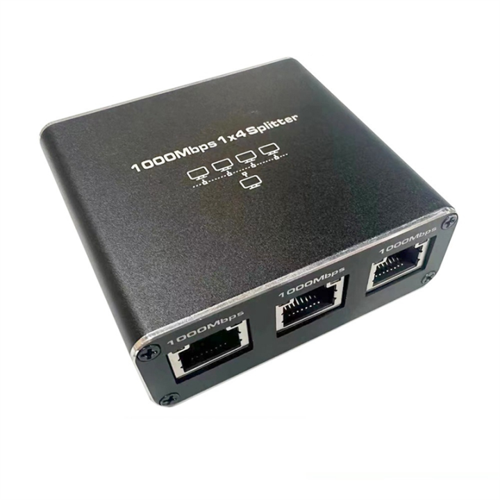 Gigabit Ethernet Splitter 1 in 4 Out 1000Mbps Internet Cable Splitter 1 ...