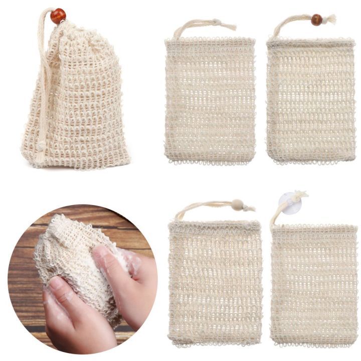Comfort Natural Ramie Sponge Pouch Cleaning Exfoliator Bath Soap Saver ...