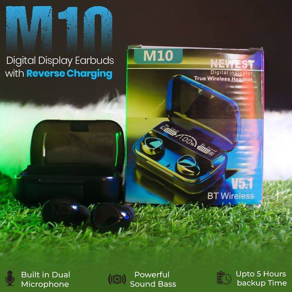 Latest Earbuds TWS M10 Wireless bluetooth Touch Headphones In ear sport ...