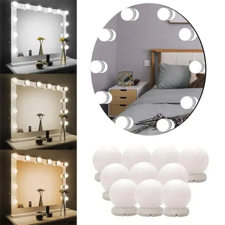 Vanity Mirror Light LED Bulbs for Makeup Mirror Stand (10 Bulbs) | Daraz.pk