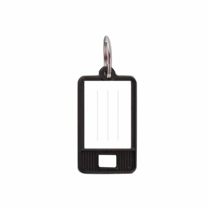 ICQURBT 100 Pieces Tough Plastic Key Tags Oval Shaped Label Tag with ...