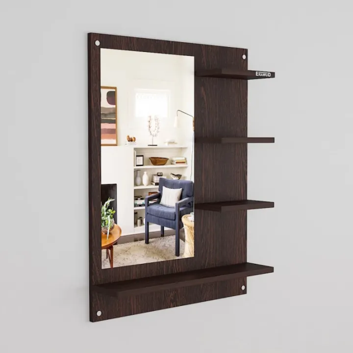 Fabulous wall-hanging dressing mirror table made of engineered wood ...