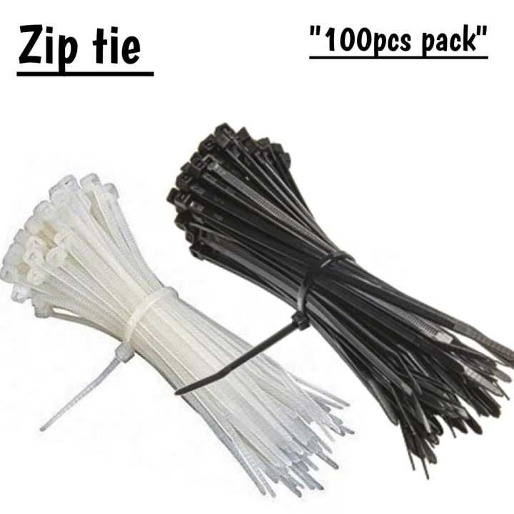 Cable Tie white / black Clip Nylon Cable Tie Wire Zip Ties Self Locking ...