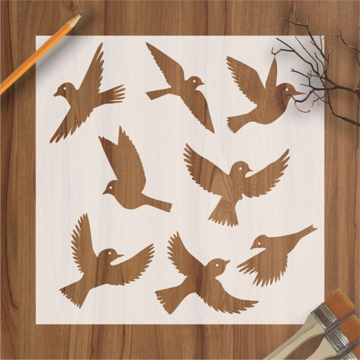 Bird Stencil Bird Stencils Reusable For Painting DIY Wall Art