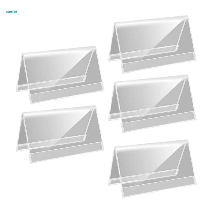 5x Display Rack Price Card Tag Label Transparent Display Holder Rack ...