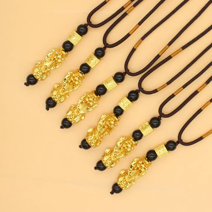 【Hot demand】Color Pixiu Necklace Stylish Faith Lucky Charm color Pixiu ...