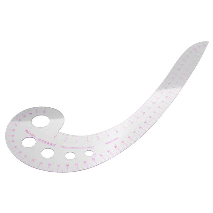 SODIAL(R) 11.8" Long Comma Shaped Plastic Transparent French Curve ...