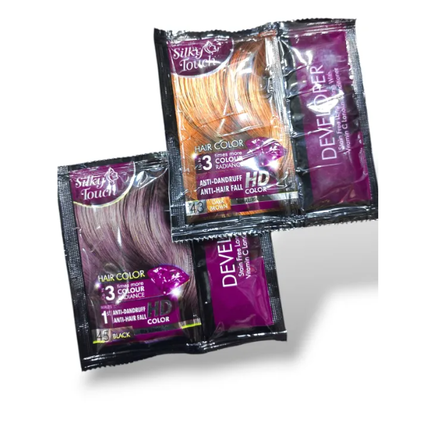 Silky Touch Hair Color Sachet (Black and Brown) | Daraz.pk